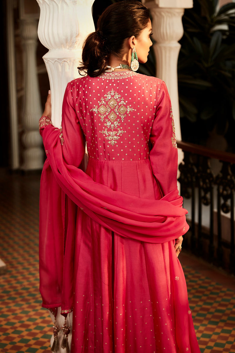 The New Vintage Jaipuri Pink Angrakha – Matsya World